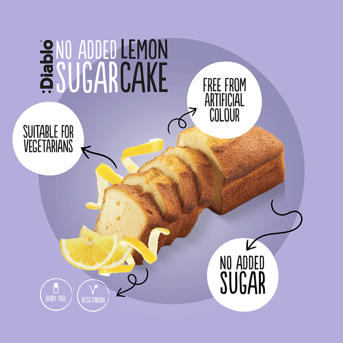 Diablo No Added Sugar Lemon Cake 200g.