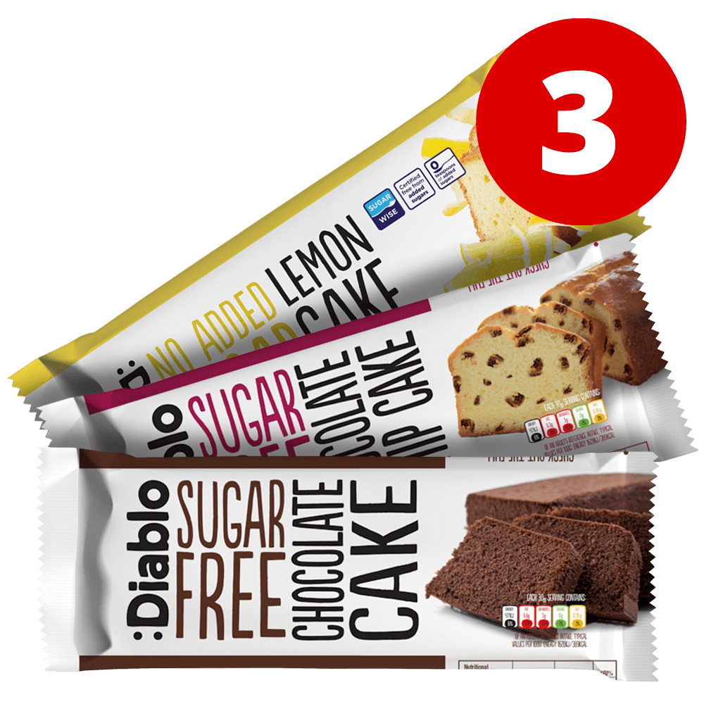 Mixa själv 3 styck Diablo Sugar Free Cake 200g.