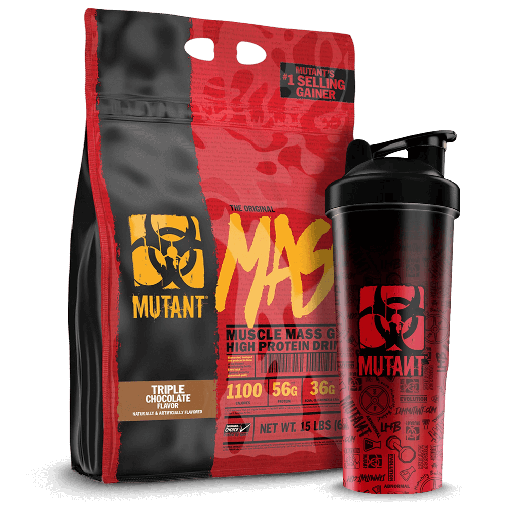 Mutant Mass Triple Chocolate 6800g. - suverän Gainer